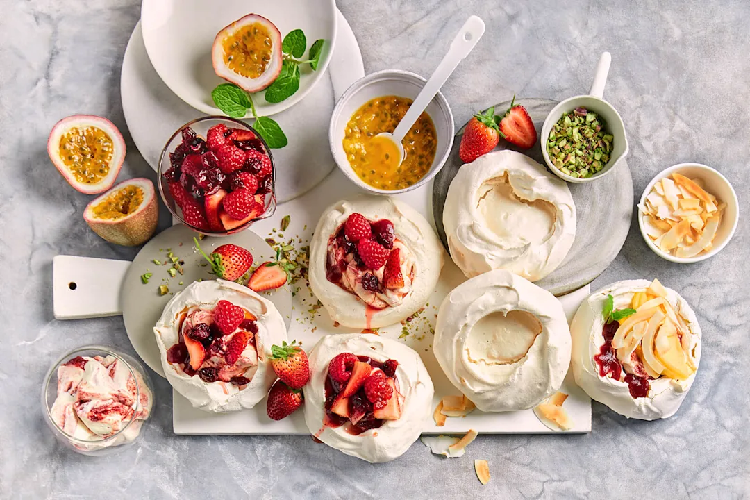 DIY Pavlova Grazing Board with Summer Fruit, Cranberry Coulis and ...